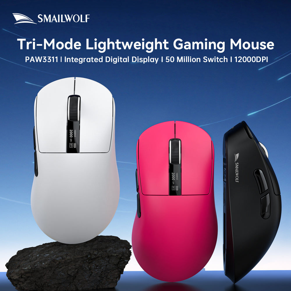 SMAILWOLF M6 Tri‑Mode Wireless Bluetooth Mouse – OZO Keyboards