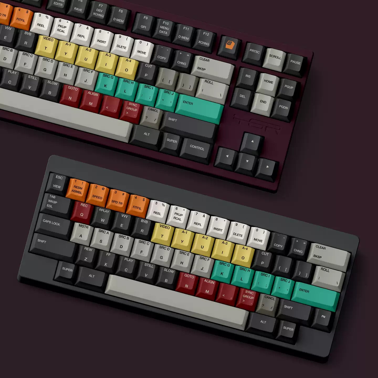 FBB - ACCOM Editor Retro PBT Five-Sided ANSI/ISO Keycap Set – OZO Keyboards